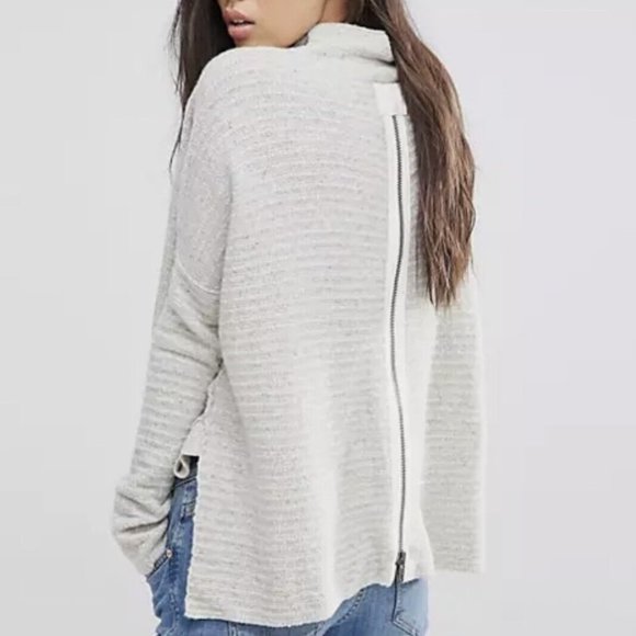 Free People | Sweaters | Free People Arctic Fox Zip Back Swing Sweater ...